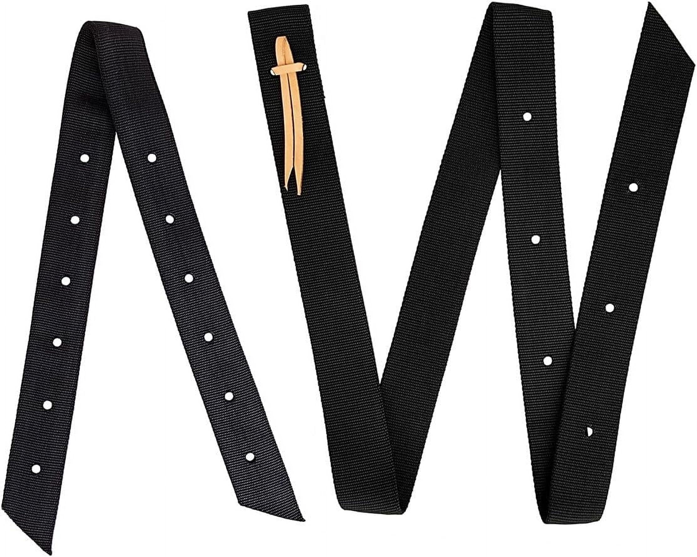 2 Piece Black Nylon Cinch Strap and Off Billet Saddle Set Double Ply ...