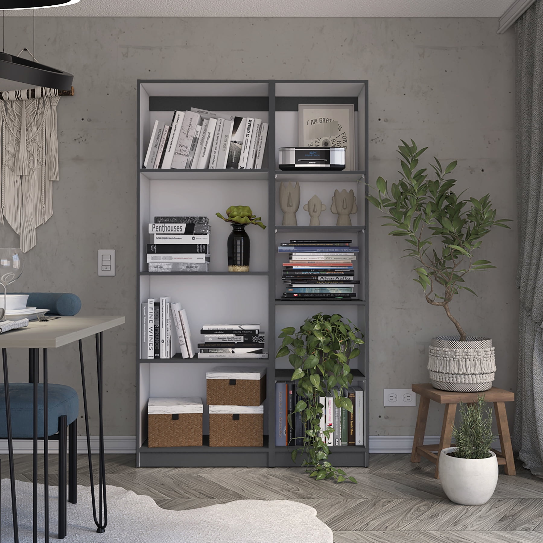 2 Piece Bookcase Living Room Furniture For Office Arrangement And ...