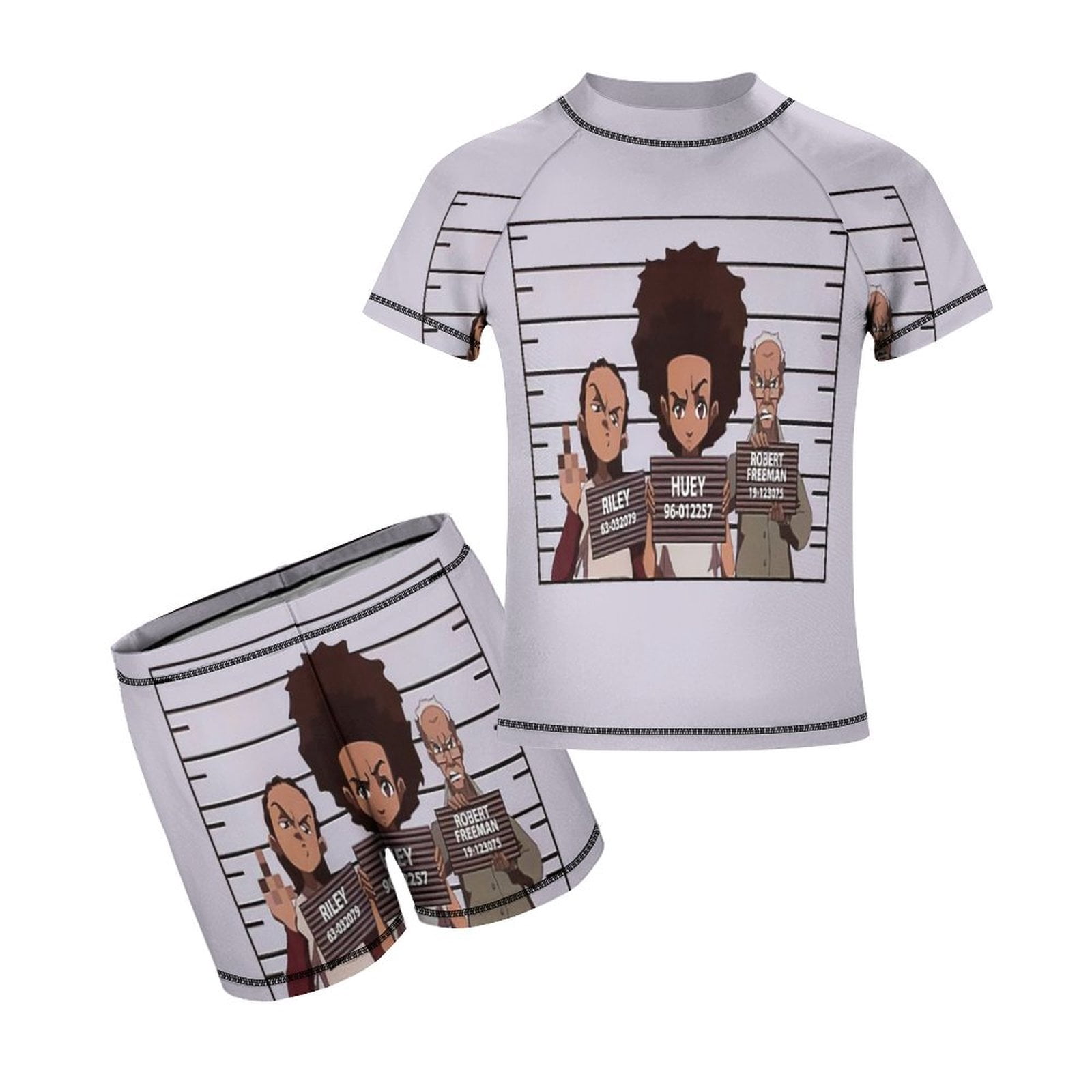 2 Piece Boondoc-k Bathing Suits Rash Guard Swim Shirts with Shorts Set ...