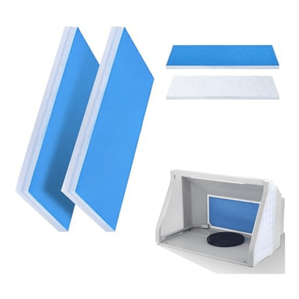 2 Piece Booth Filter, Booth Filter Set, Double Layer Design for ...