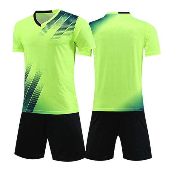 2 Piece Boys Soccer Outfits Quick Dry Letter Print Short Sleeve Shirt ...