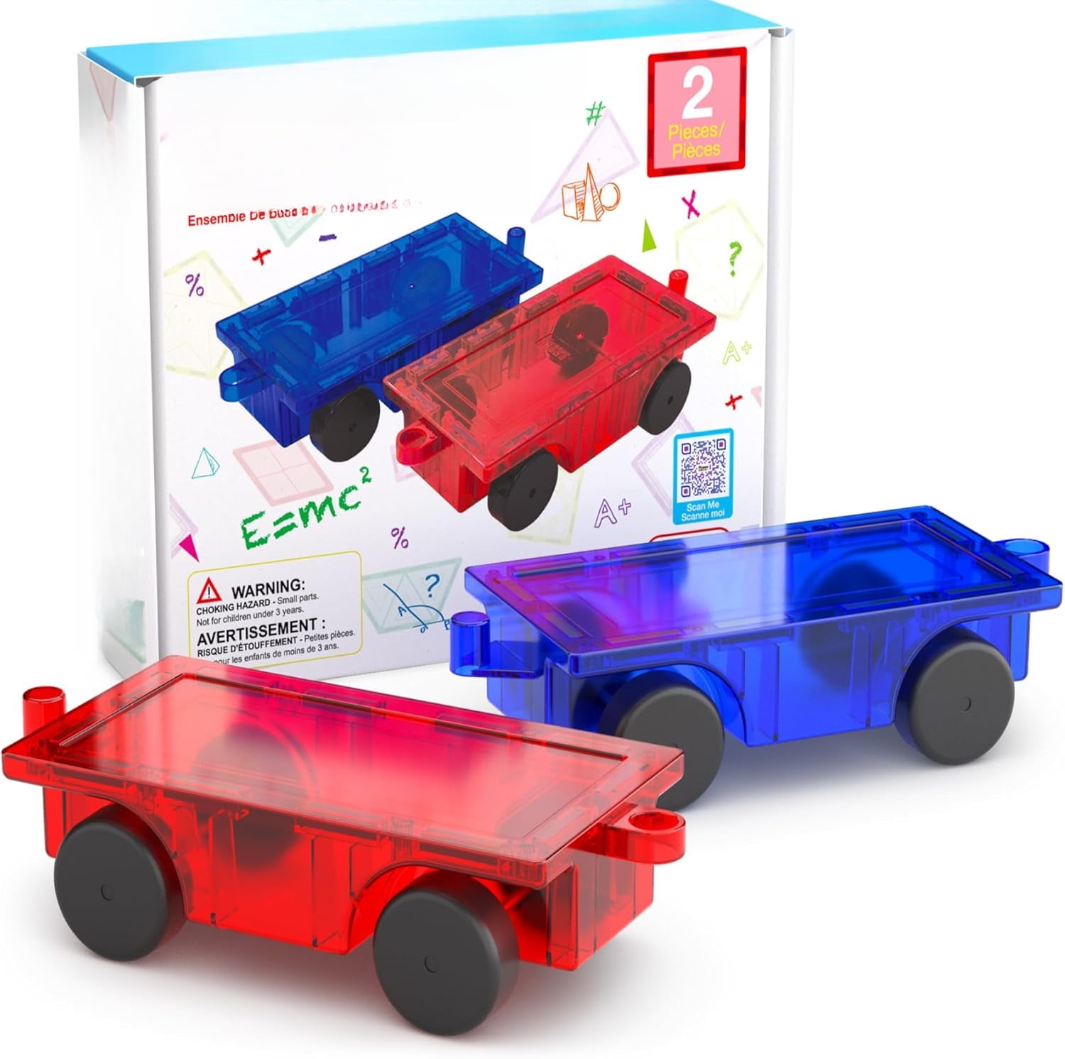 2 Piece Car Construction Vehicles Truck Toys for Magnetic Building ...