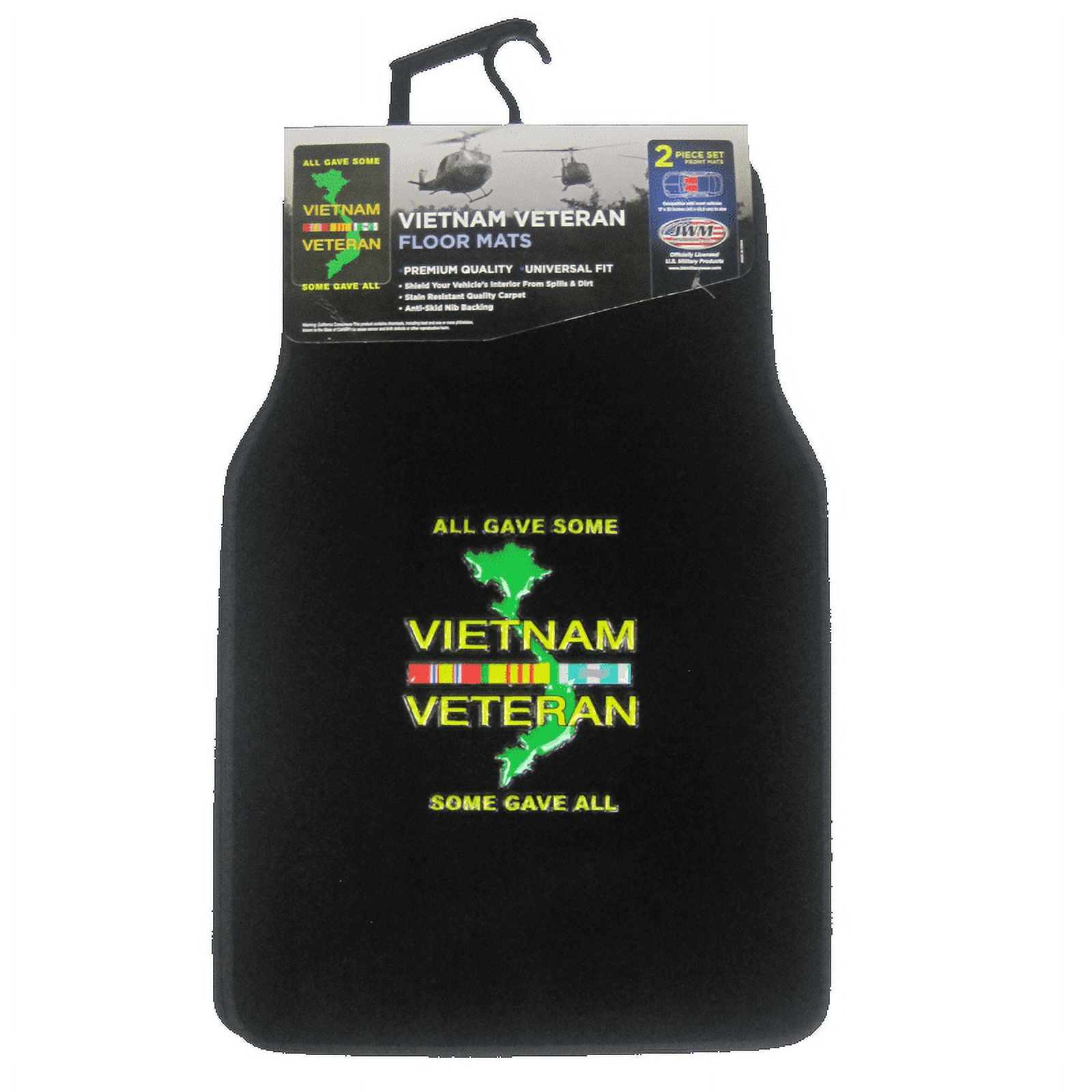 2 Piece Car Floor Mats - Vietnam Veteran - Walmart.com