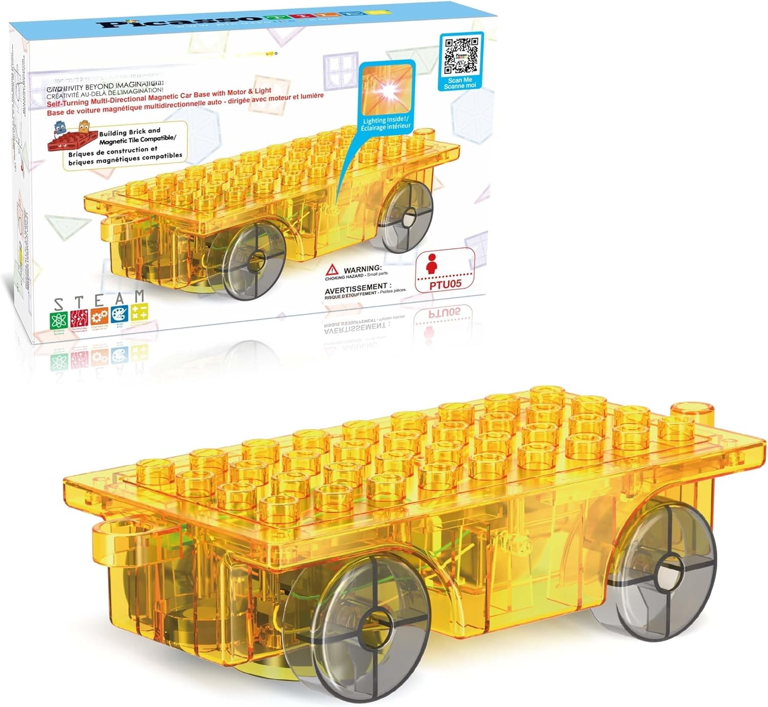 2 Piece Car Truck Construction Kit Toy Set Vehicle for Magnetic Blocks ...