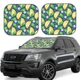 2 Piece Car Windshield Sun Shade - Cartoon Lemon Flower Foldable Front ...