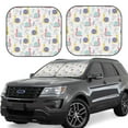 2 Piece Car Windshield Sun Shade - Cute Hand Painted Snail Foldable ...
