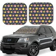 2 Piece Car Windshield Sun Shade - Cute Puffer Fish Foldable Front Car ...