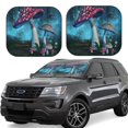 2 Piece Car Windshield Sun Shade - Fantasy Mushrooms Foldable Front Car ...