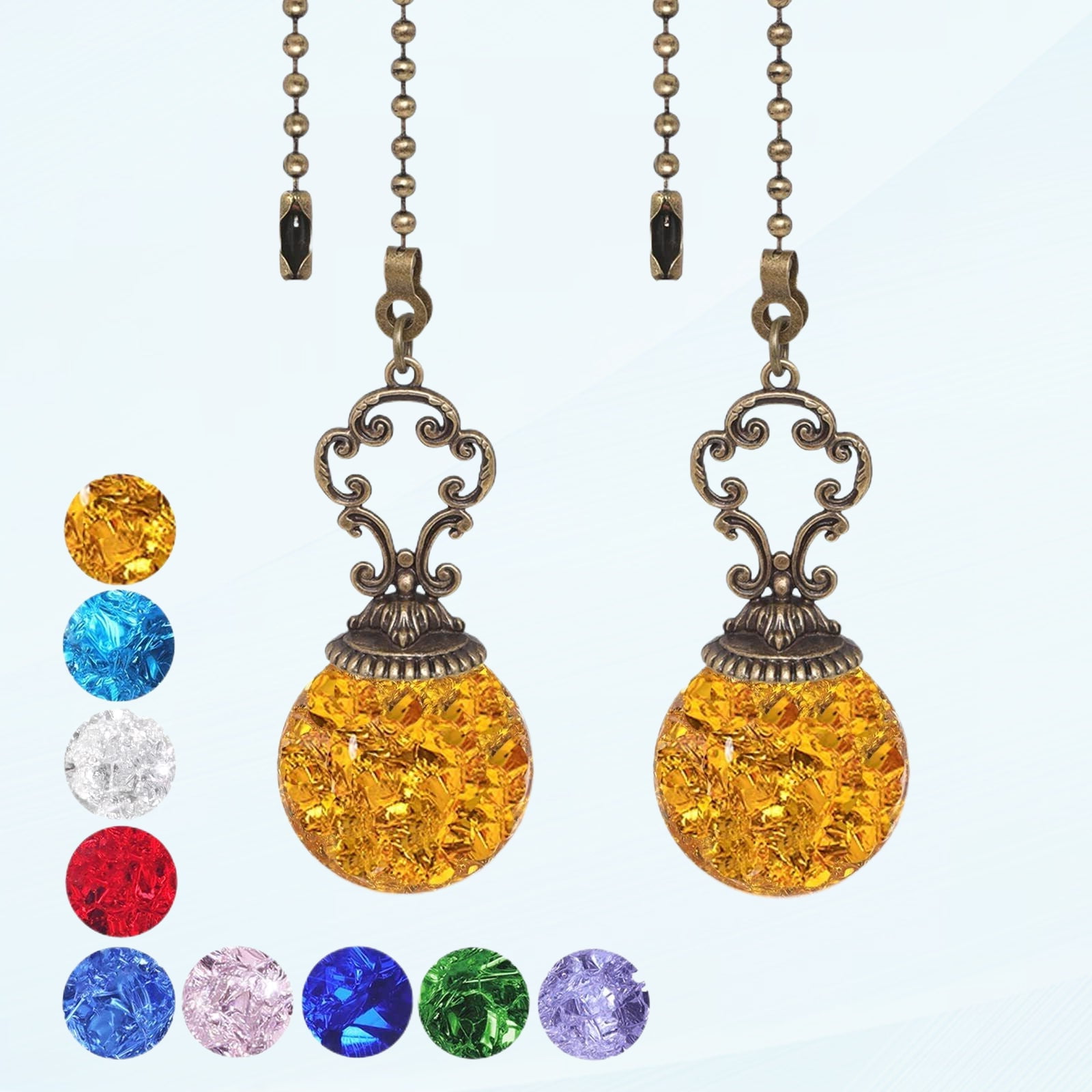 2 Piece Ceiling Fan Stretch Chain Decoration Light Stretch Chain ...