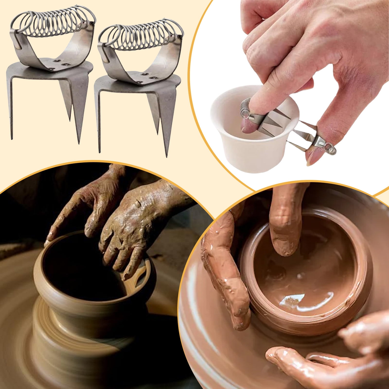 2 Piece Ceramic Glaze Clip, Pottery Glaze Clamp, Ceramic Glazing Tools ...