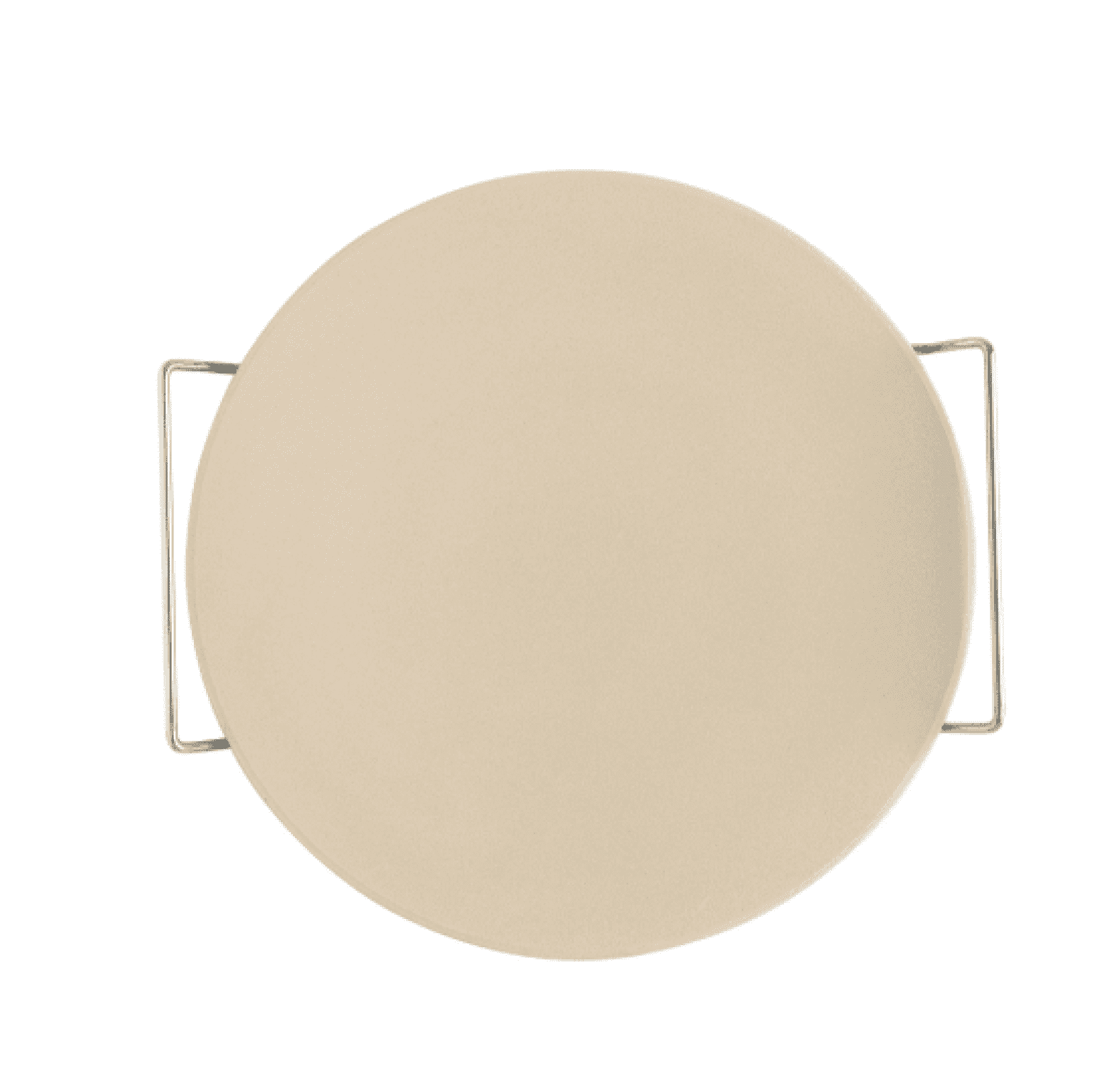 2 Piece Ceramic Pizza Stone with Steel Holder, 13