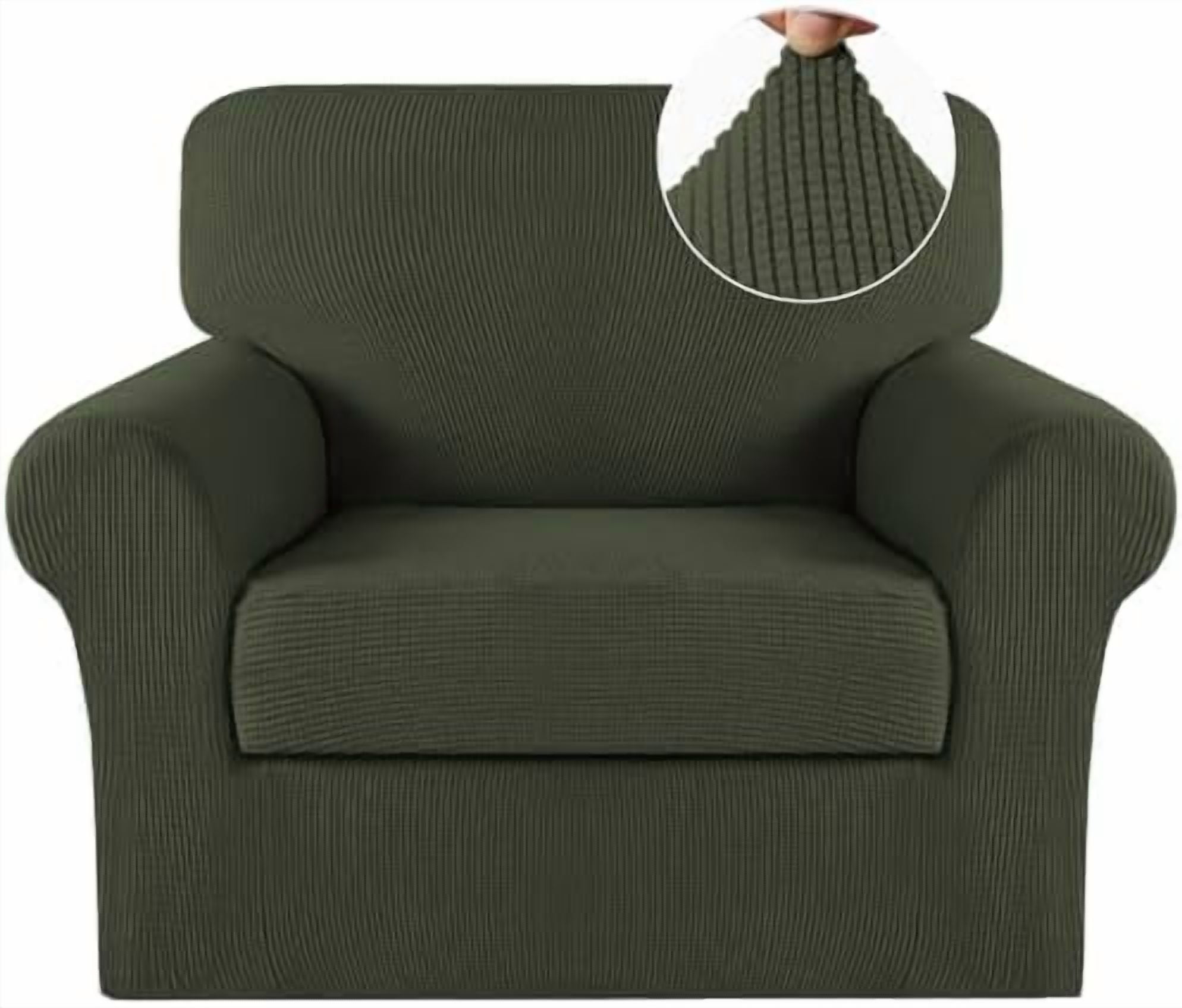 2 Piece Chair Covers Armchair Covers for Living Room Stretch Armchair ...