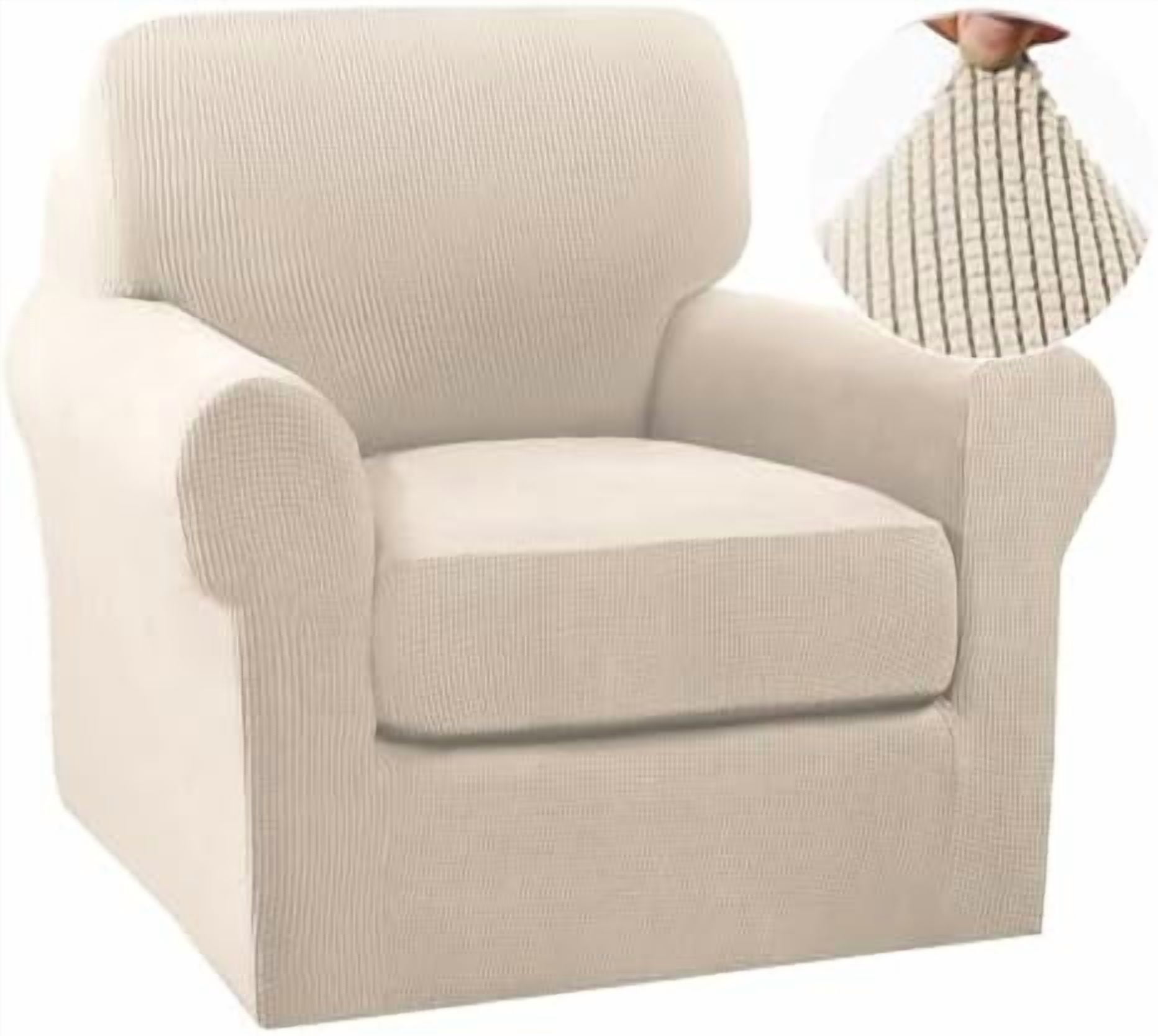 2 Piece Chair Covers Chair Slipcovers for Living Room Small Armchair ...