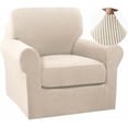 2 Piece Chair Covers Chair Slipcovers for Living Room Small Armchair ...