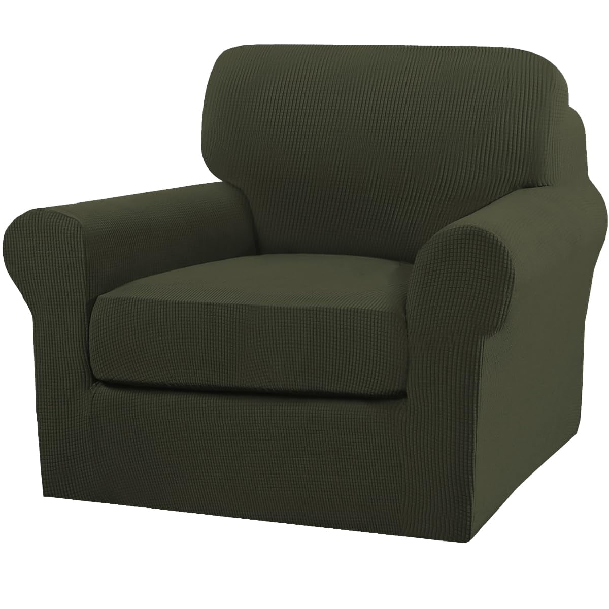 2 Piece Chair Covers Set Armchair Slipcovers for Living Room Sofa with ...