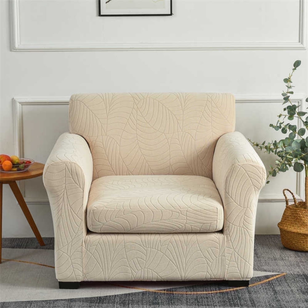 ATJIA 2 Piece Chair Covers Stretch Chair Slipcovers with Arms Jacquard ...