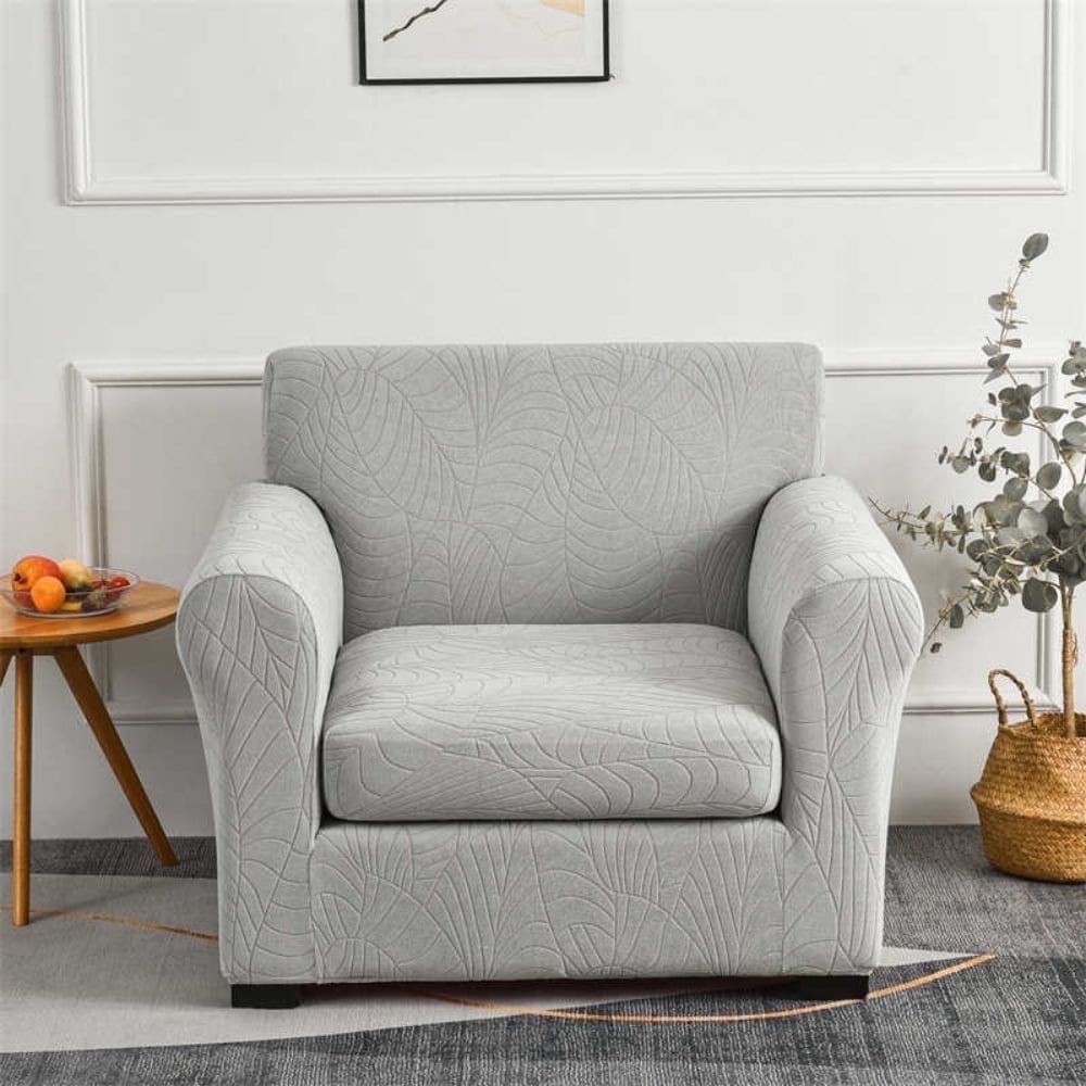2 Piece Chair Covers Stretch Chair Slipcovers with Arms Jacquard ...