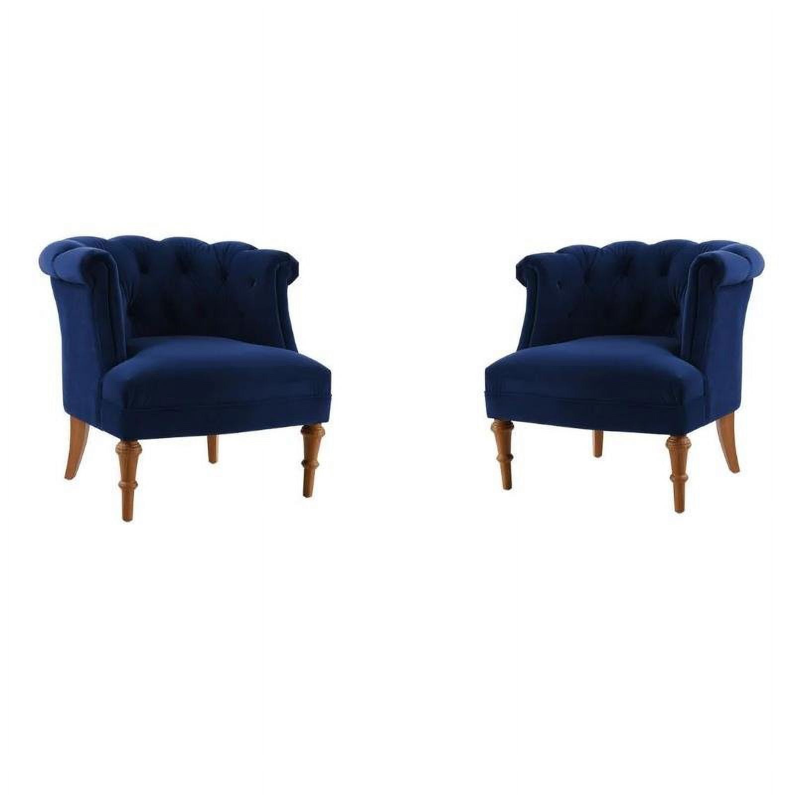 2 Piece Chair Set of Katherine Tufted Accent Chair - Walmart.com