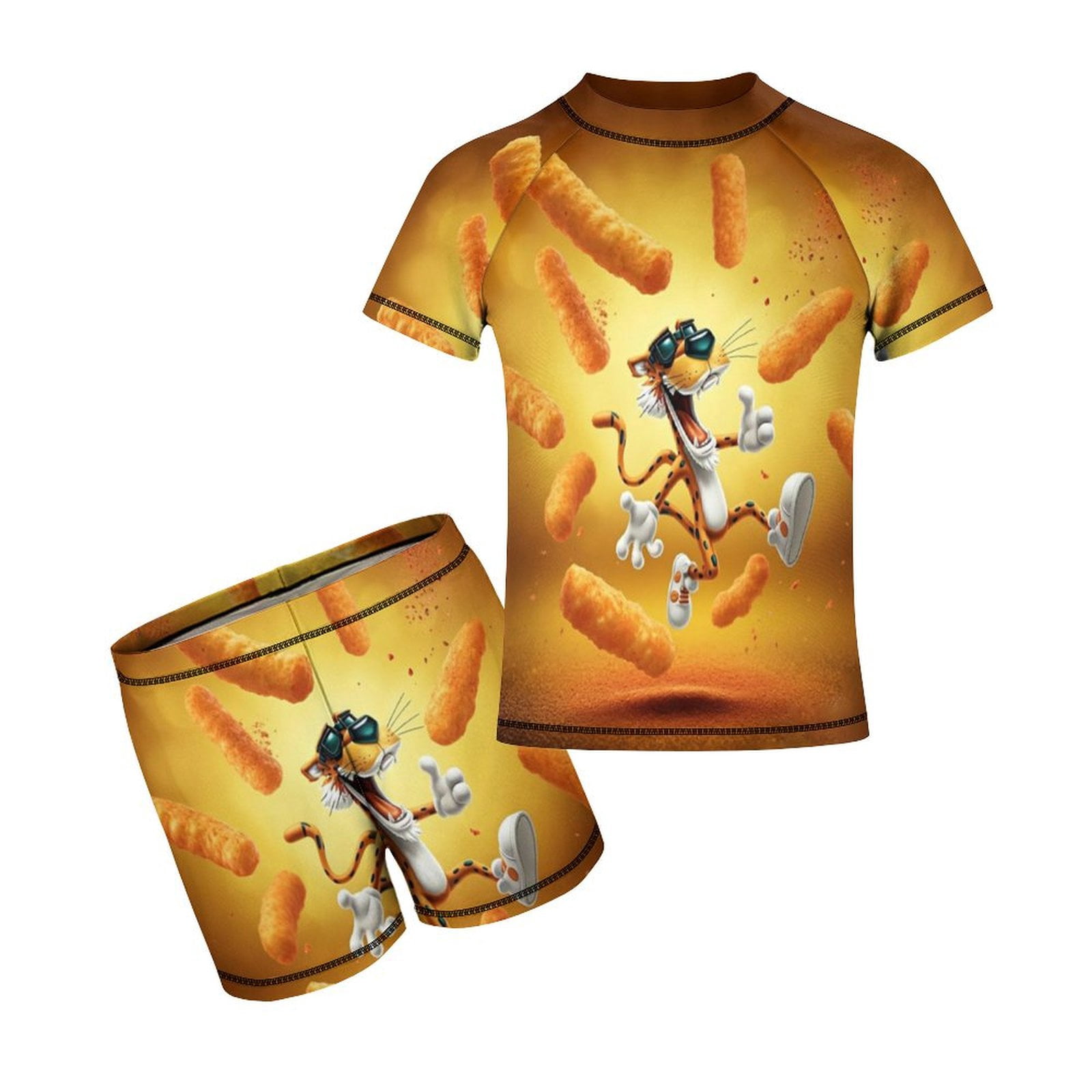 2 Piece Chee-to Bathing Suits Rash Guard Swim Shirts with Shorts Set ...