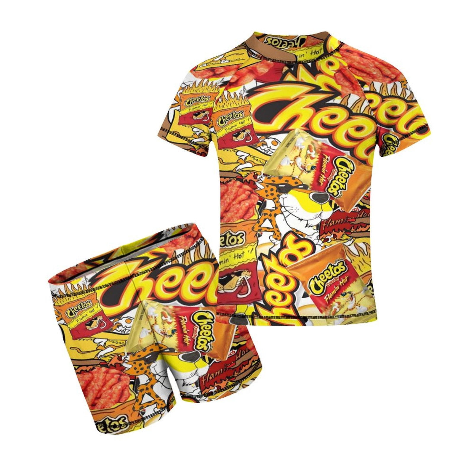 2 Piece Chee-to Bathing Suits Rash Guard Swim Shirts with Shorts Set ...