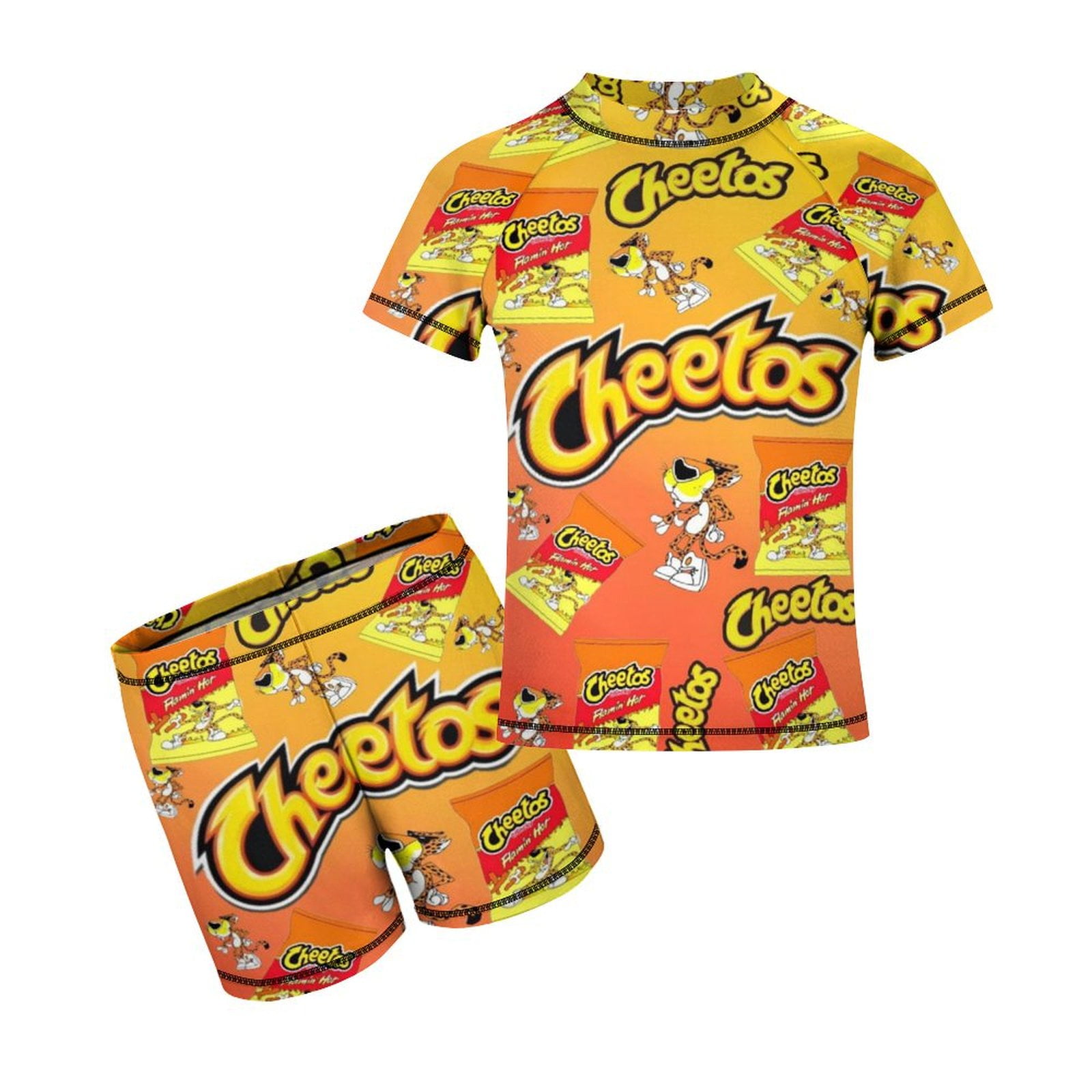 2 Piece Chee-to Bathing Suits Rash Guard Swim Shirts with Shorts Set ...