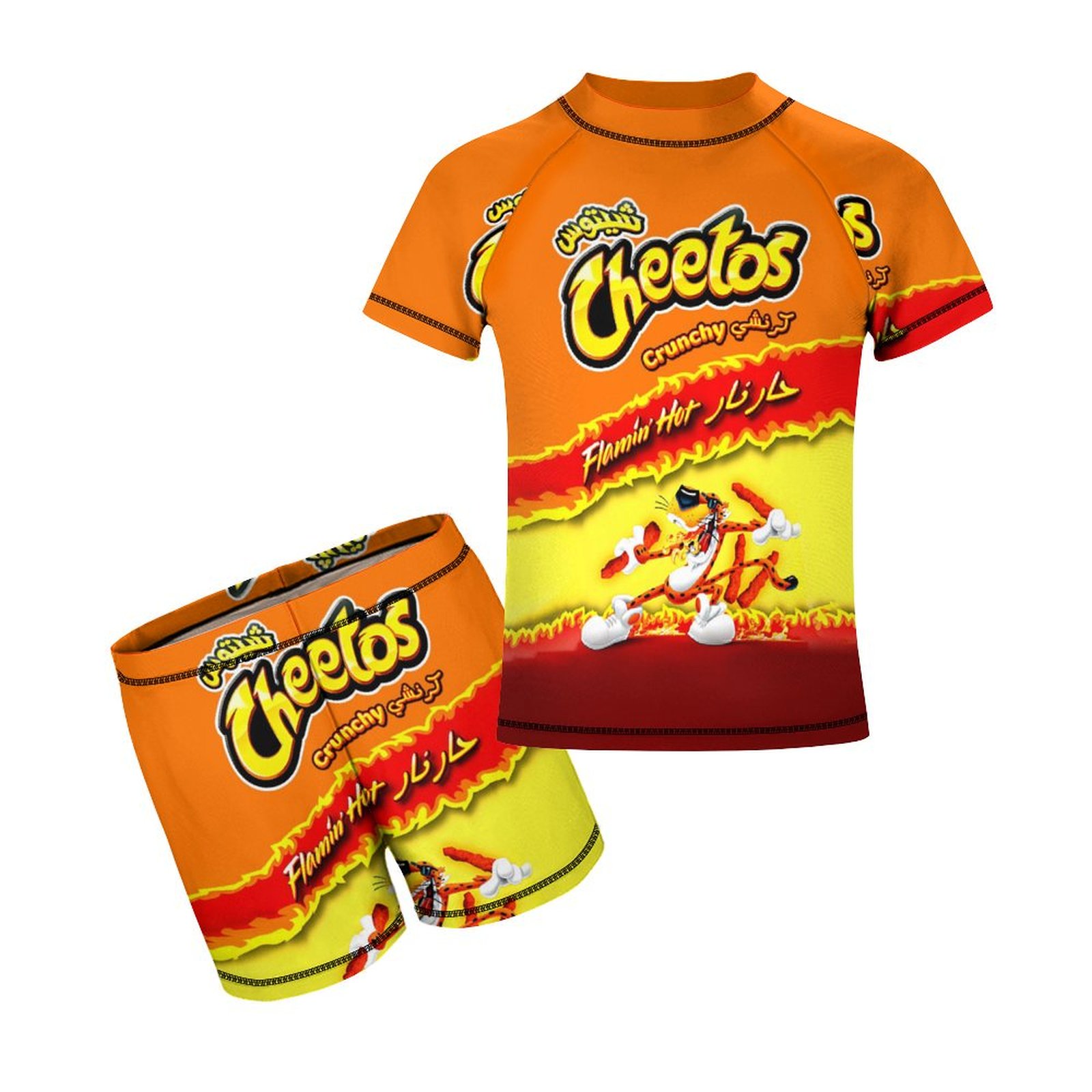 2 Piece Chee-to Bathing Suits Rash Guard Swim Shirts with Shorts Set ...