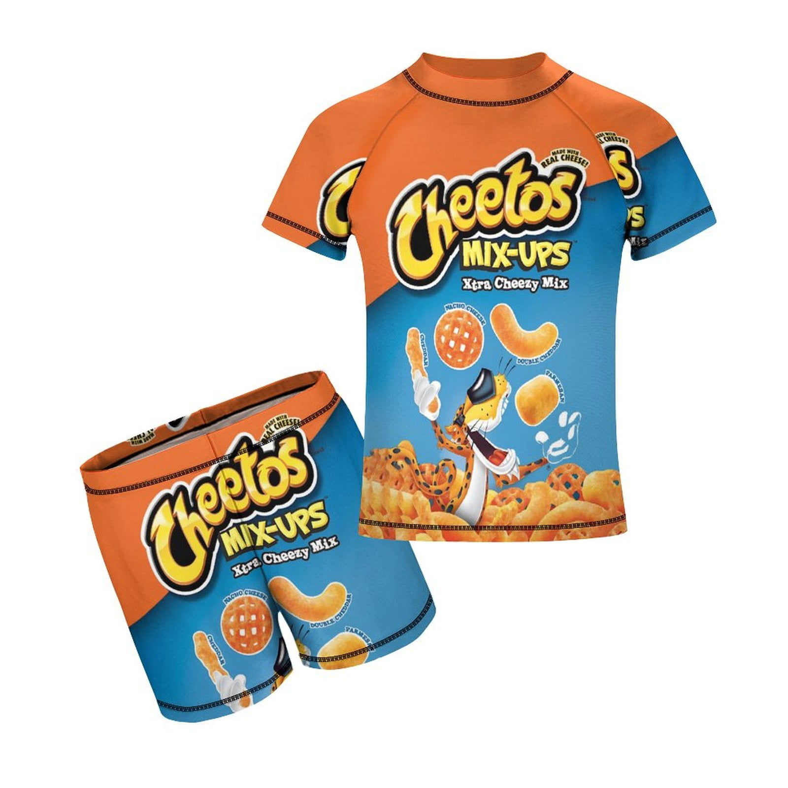2 Piece Chee-to Bathing Suits Rash Guard Swim Shirts with Shorts Set ...