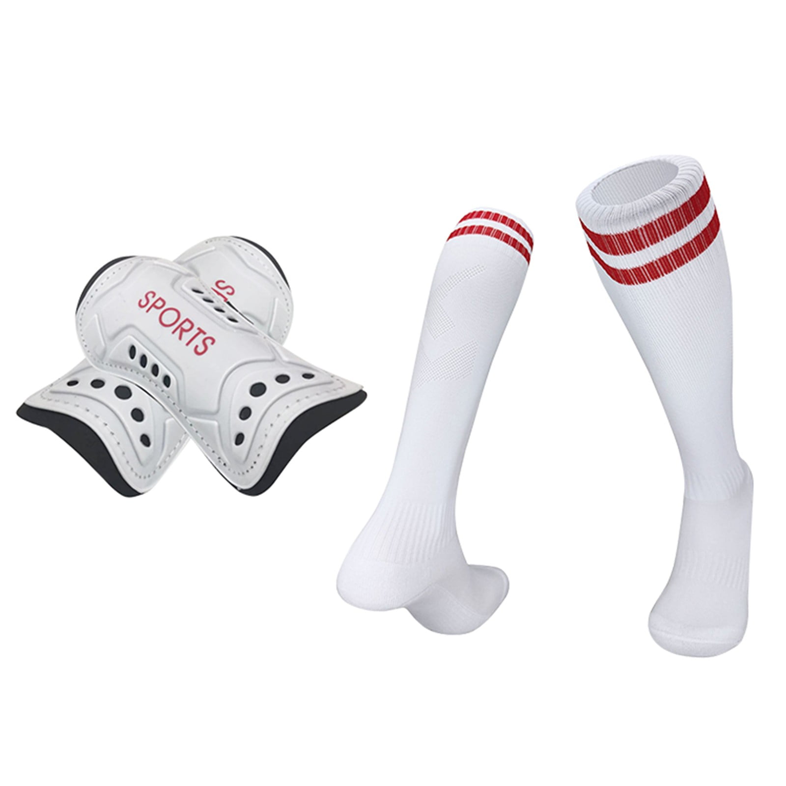 2-Piece Children's Soccer Training Gear Set Shin Guards & Compression ...