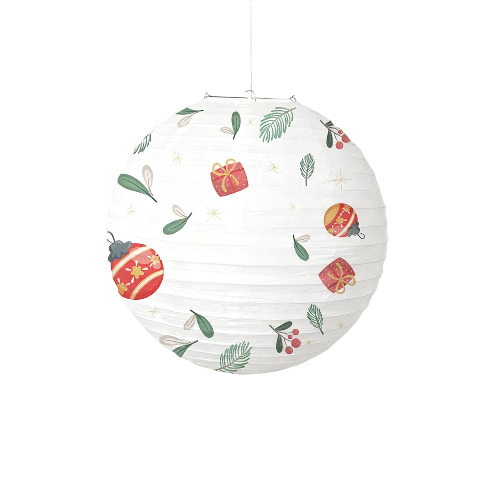 2-Piece Christmas Paper Lanterns With Snowman Reindeer And Santa ...