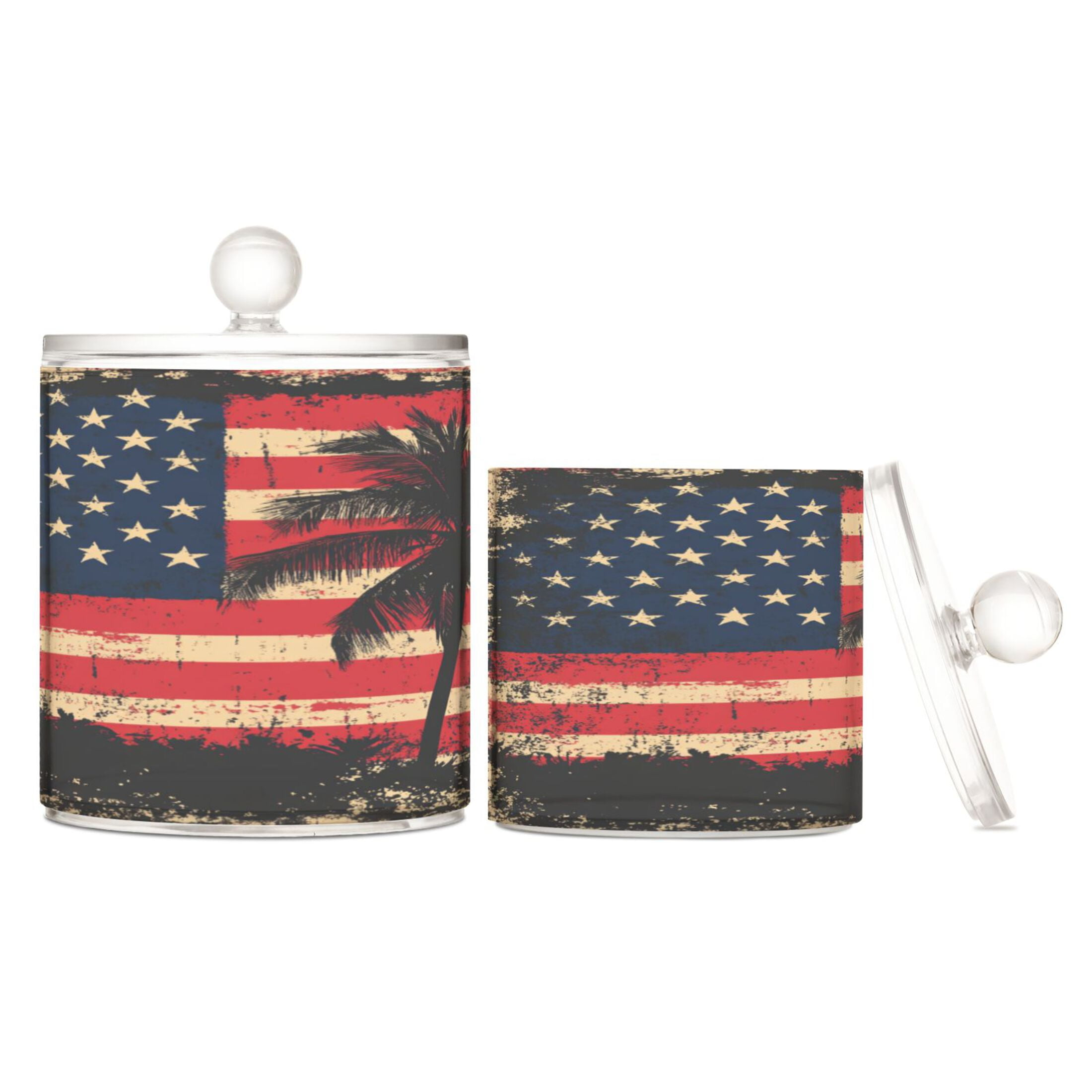 2 Piece Clear Plastic Storage Jars Set Airtight & Space-Saving ...