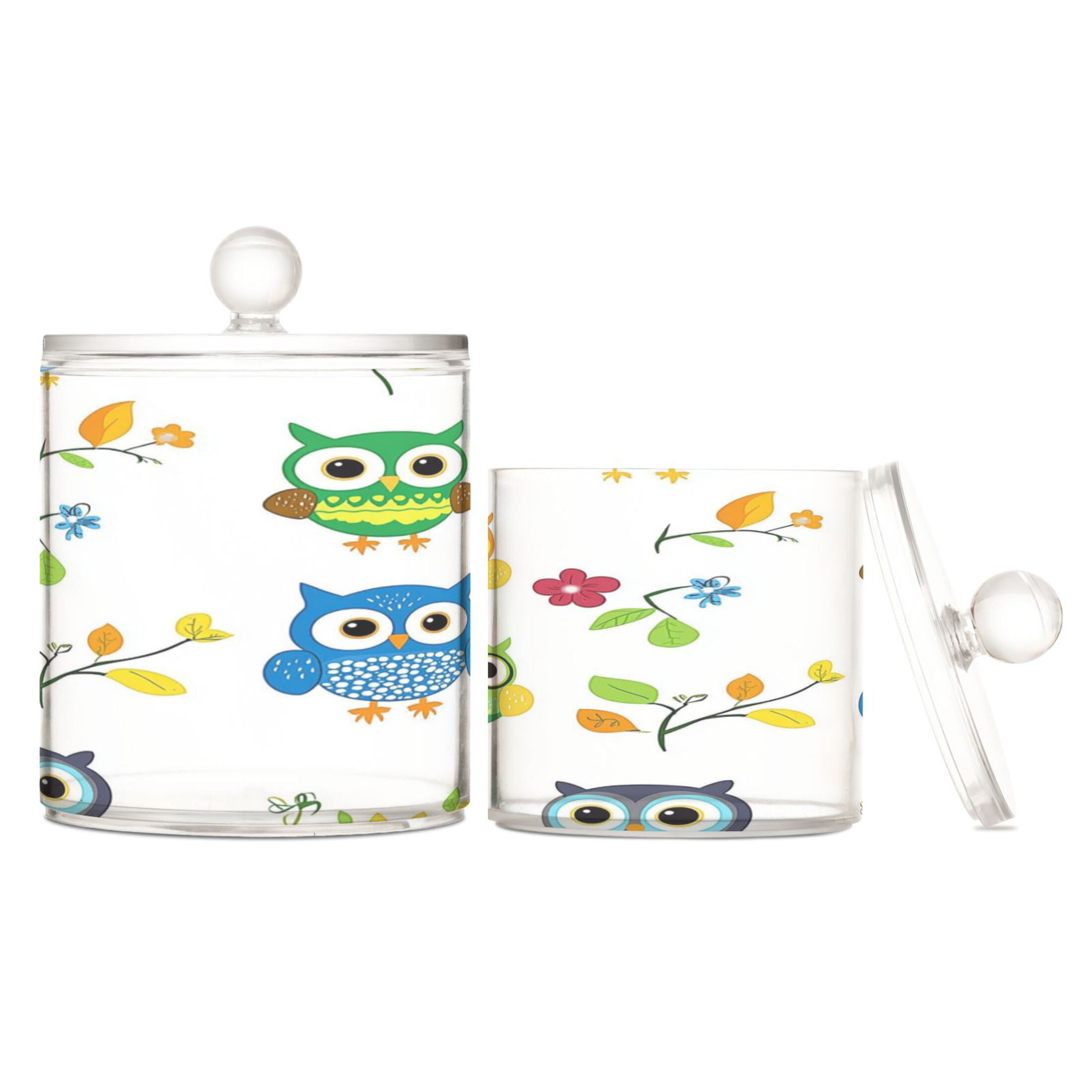 2 Piece Clear Plastic Storage Jars Set Airtight & Space-Saving ...