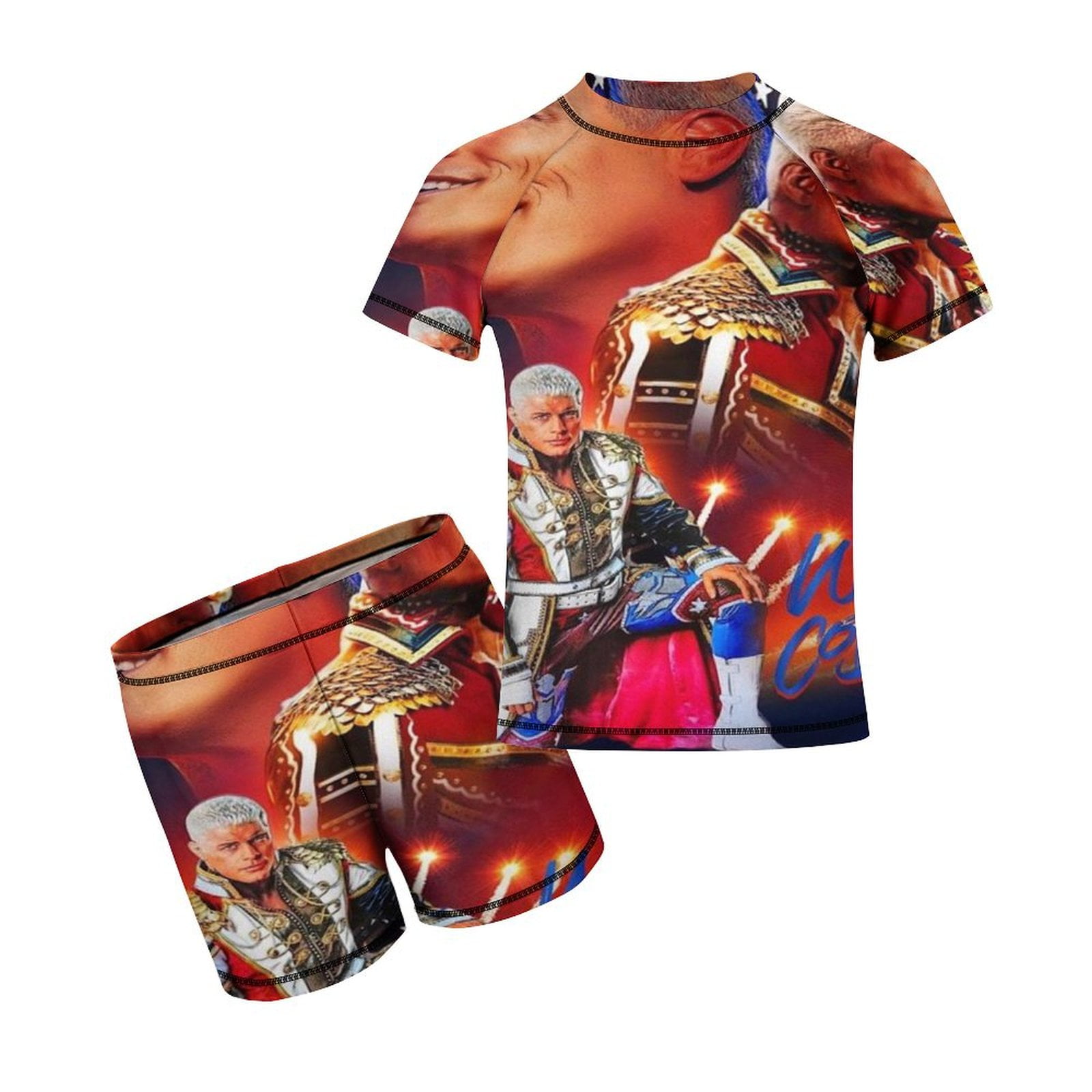 2 Piece Co-dy Rhode Rash Guard Summer Swim Shirts with Shorts Set ...