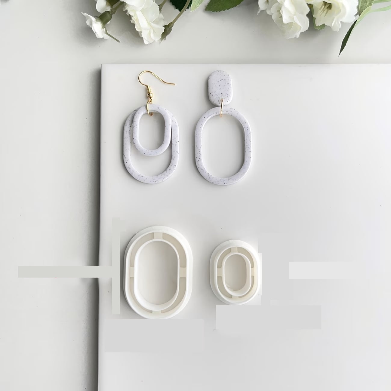 2 Piece College Style Oval Polymer Clay Cutter Set - Elegant high ...