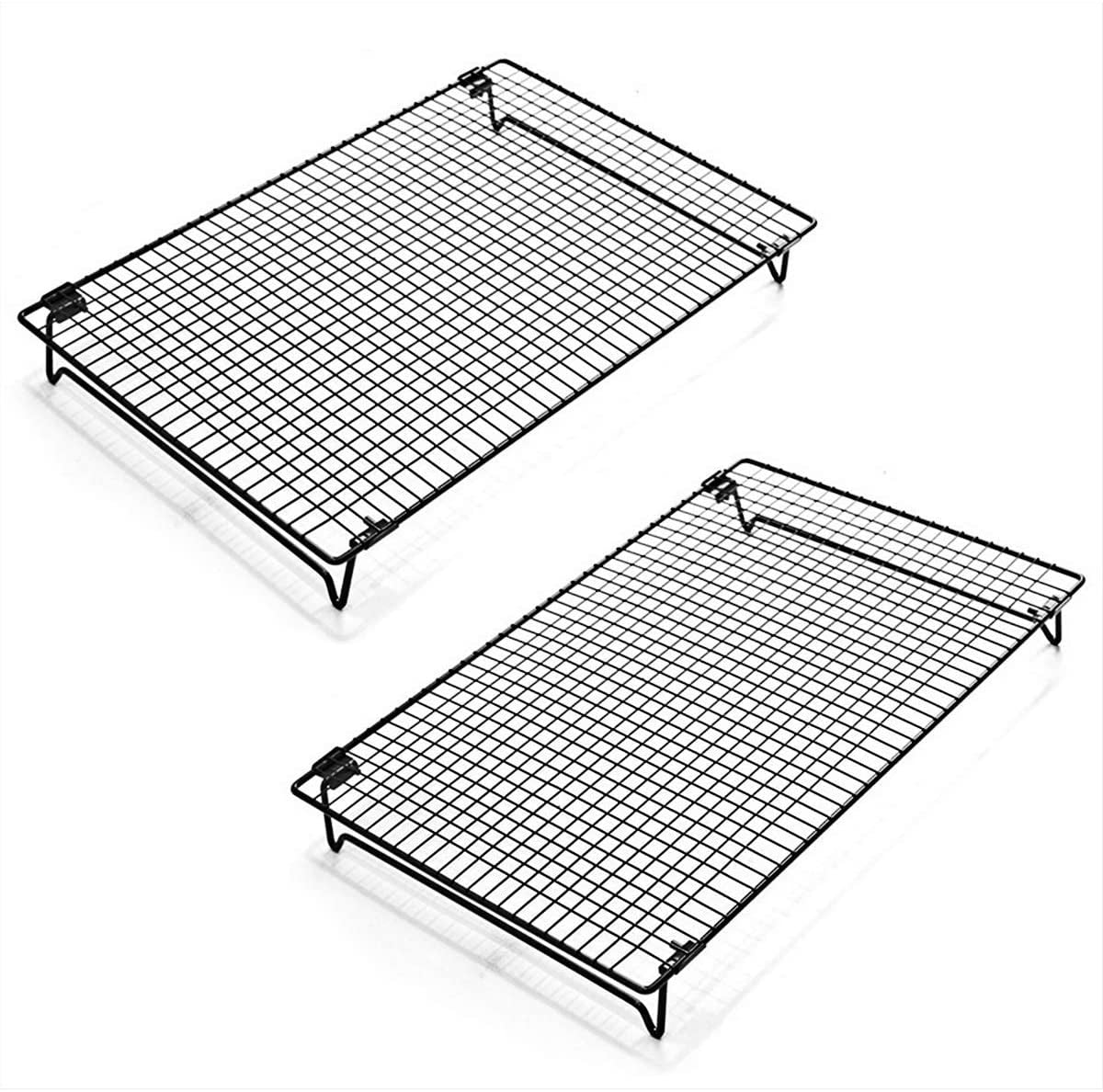 2-Piece Cooling Rack with Collapsible Folding Legs - for Cooking ...