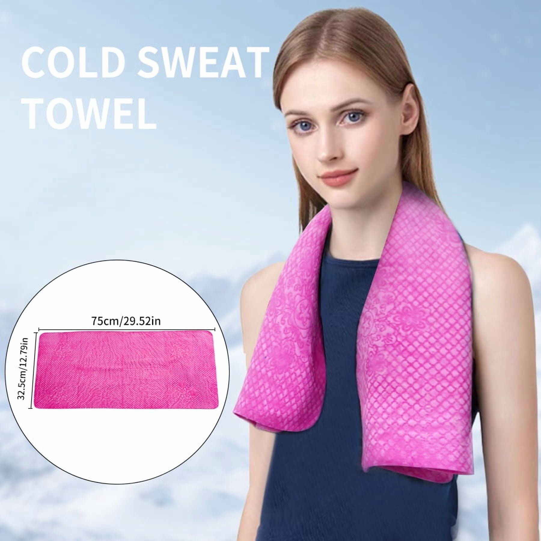 2 Piece Of Cooling Towel (29.5 Inches X 12.79 Inches) Cool Neck Sweat ...