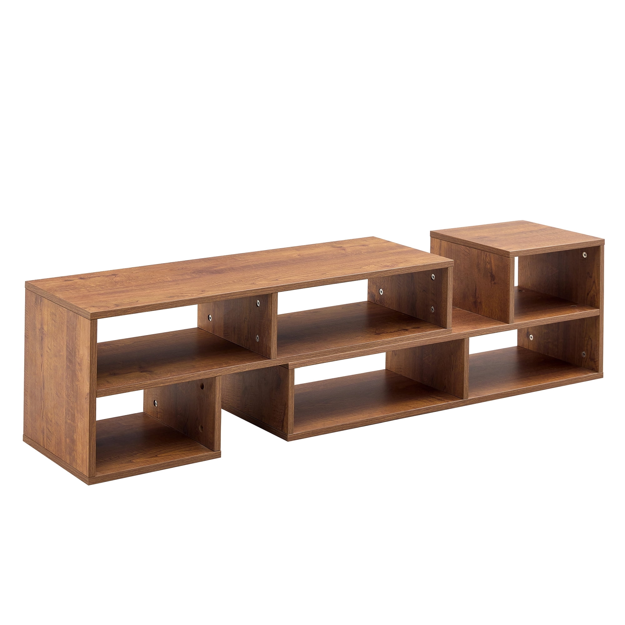 2-Piece Cube TV Stand - Freely Customizable L-Shaped Media Console ...