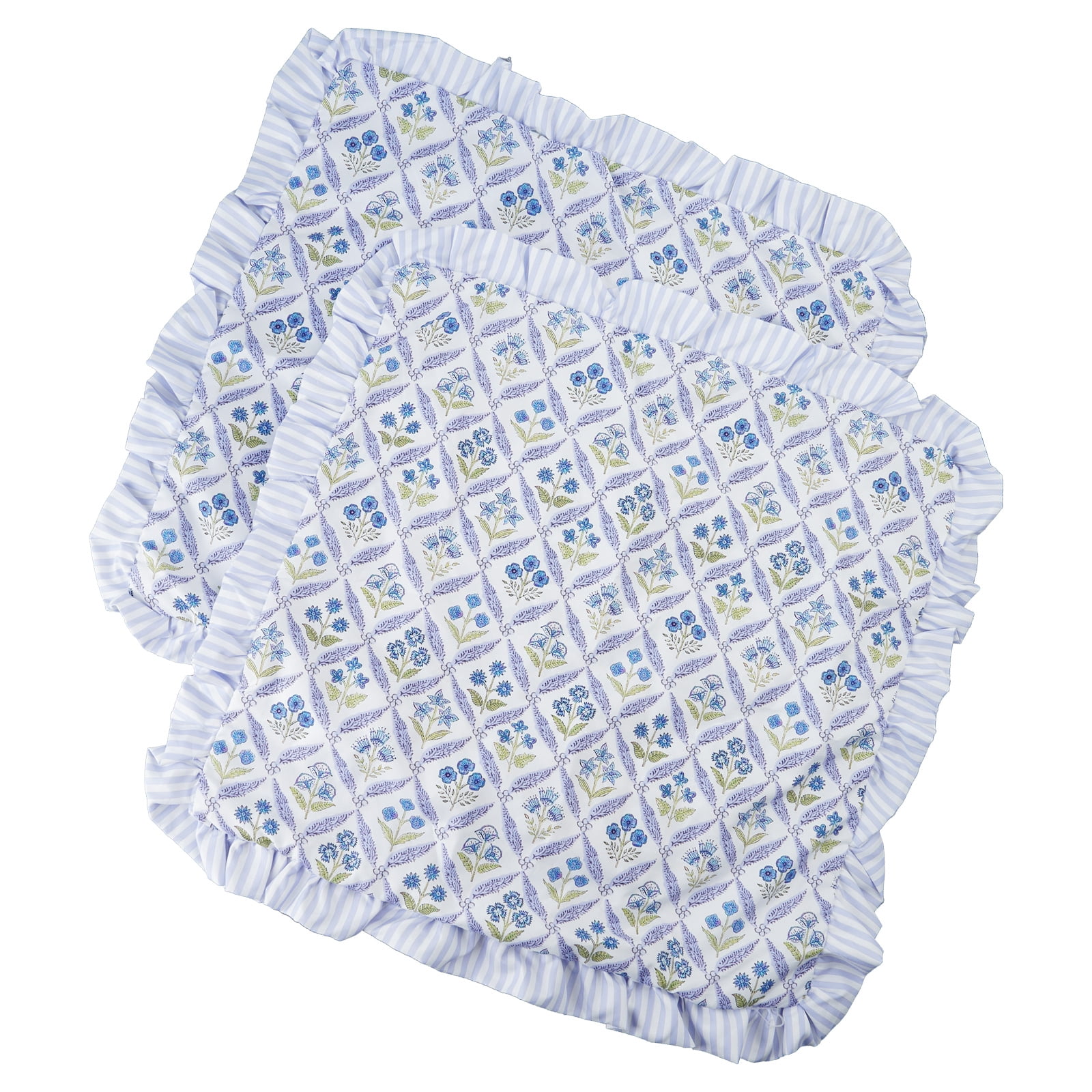 2 Piece Cushion Covers Frilled Borders Fade-Resistant Fabric ...