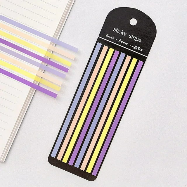 2 Piece Cute Very Thin Strip PET Sticky Notes Adhesive Stationery Memo ...