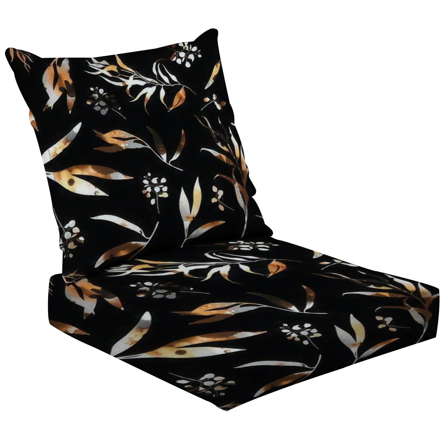2-Piece Deep Seating Cushion Set Abstract Hand Drawing Watercolor ...