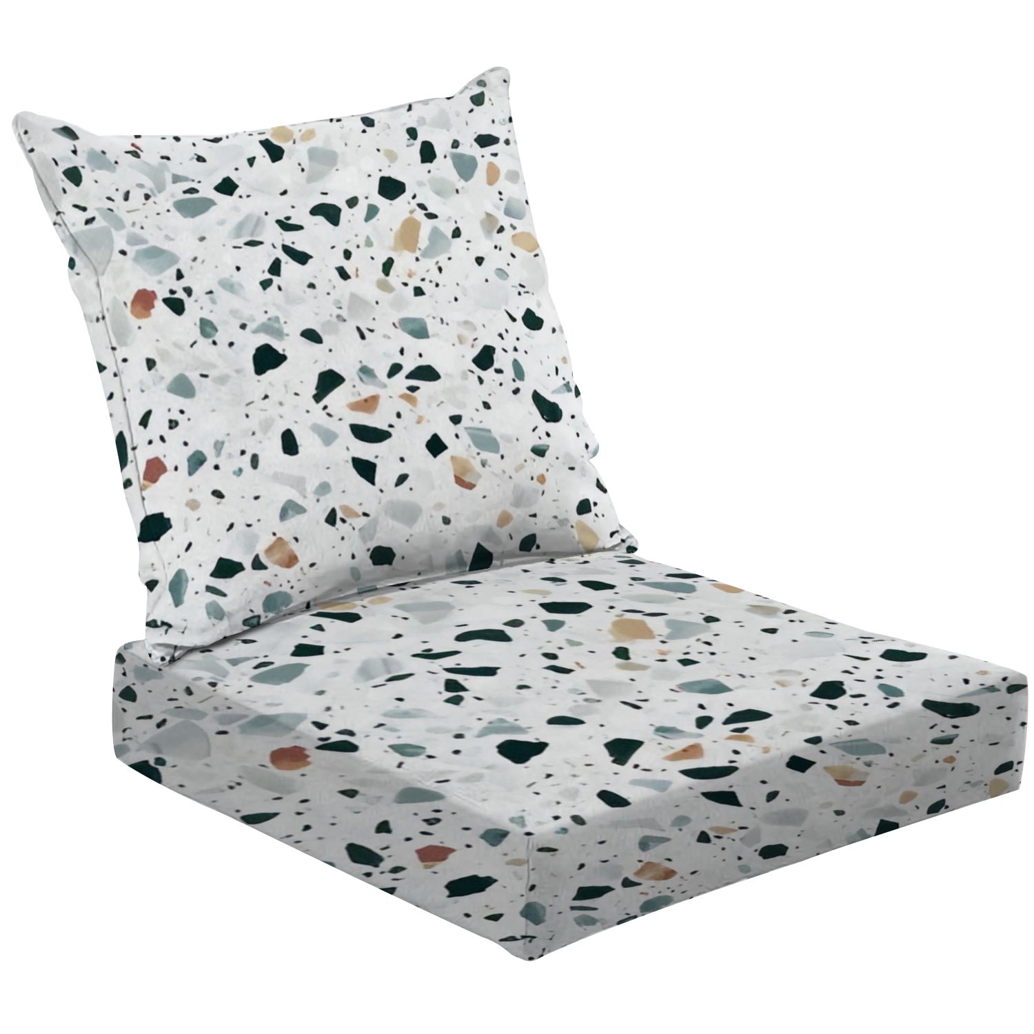 2-Piece Deep Seating Cushion Set Terrazzo flooring seamless pattern ...