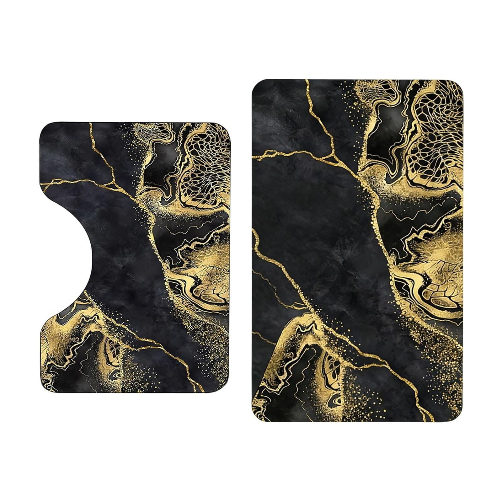2-Piece Diatom Mud Bathroom Mat Set - Quick-Dry Water-Absorbent Floor ...