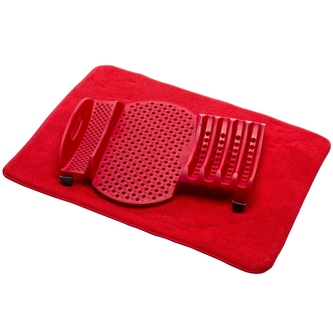 2 Piece Dish Rack with Drying Mat - Walmart.com