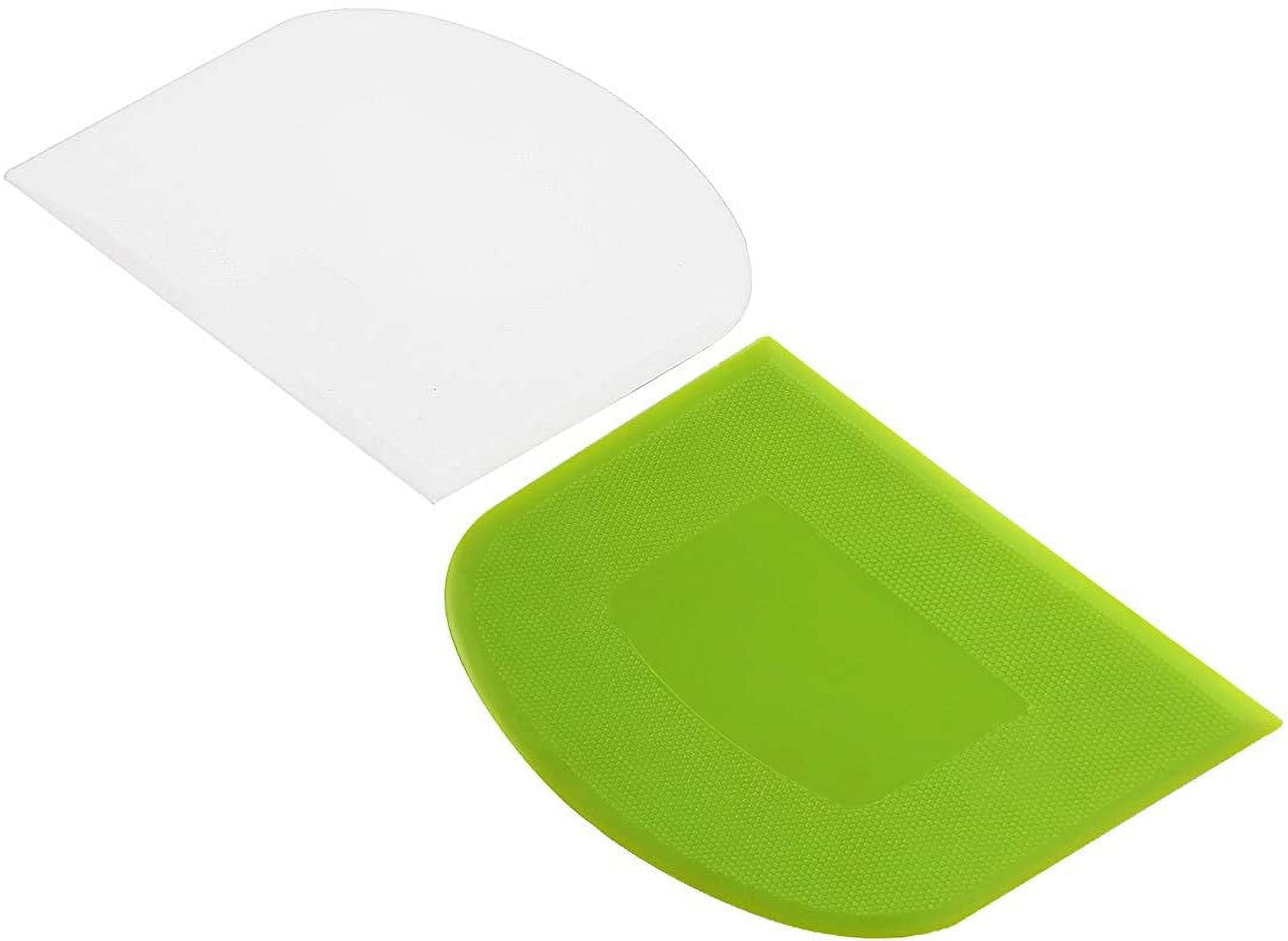 2 Piece Dough Scraper Bowl Scraper Bread Cream Cake Pizza Cutter Bench ...