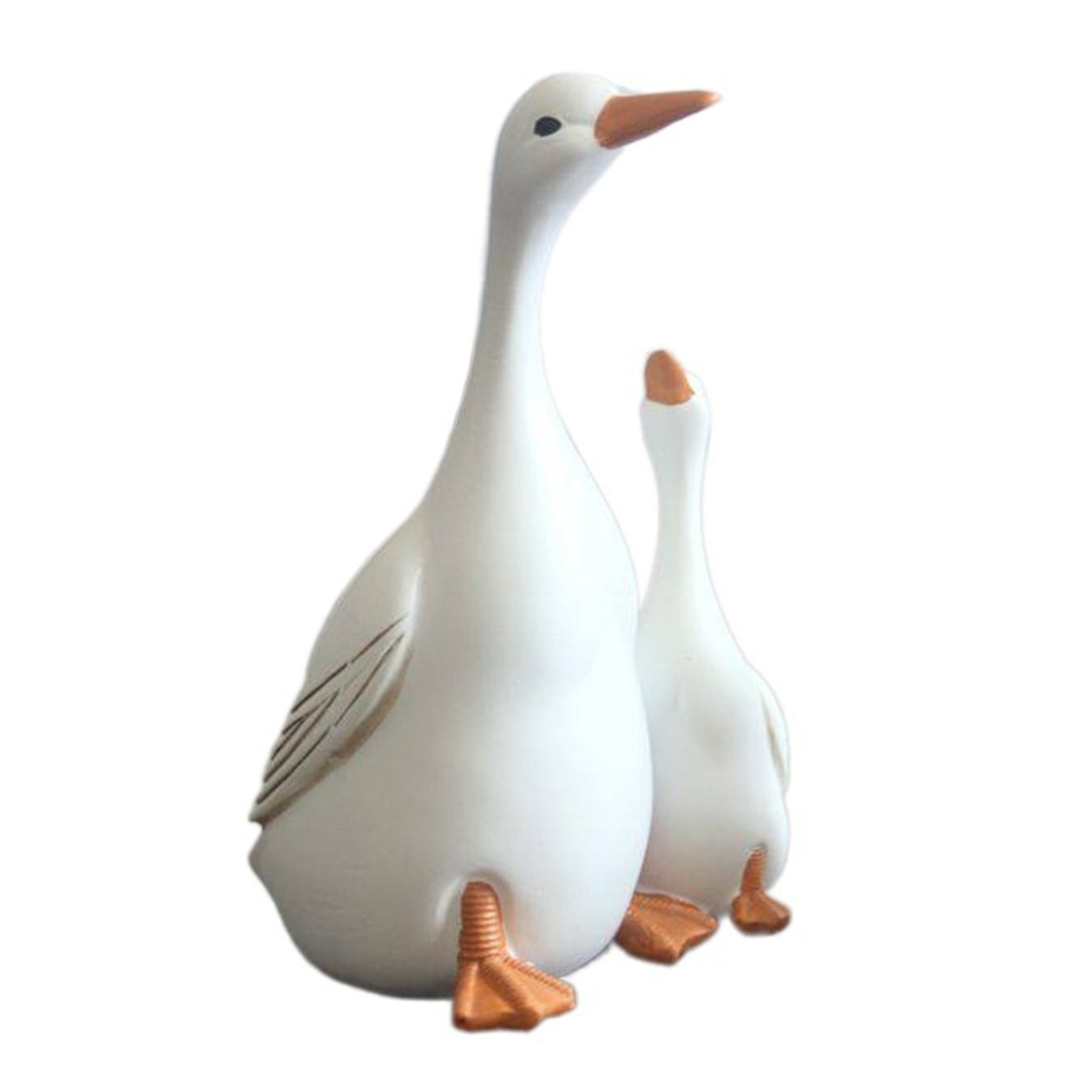 2-Piece Duck Yard Decorations - Resin Goose Sculpture Statue - Outdoor ...