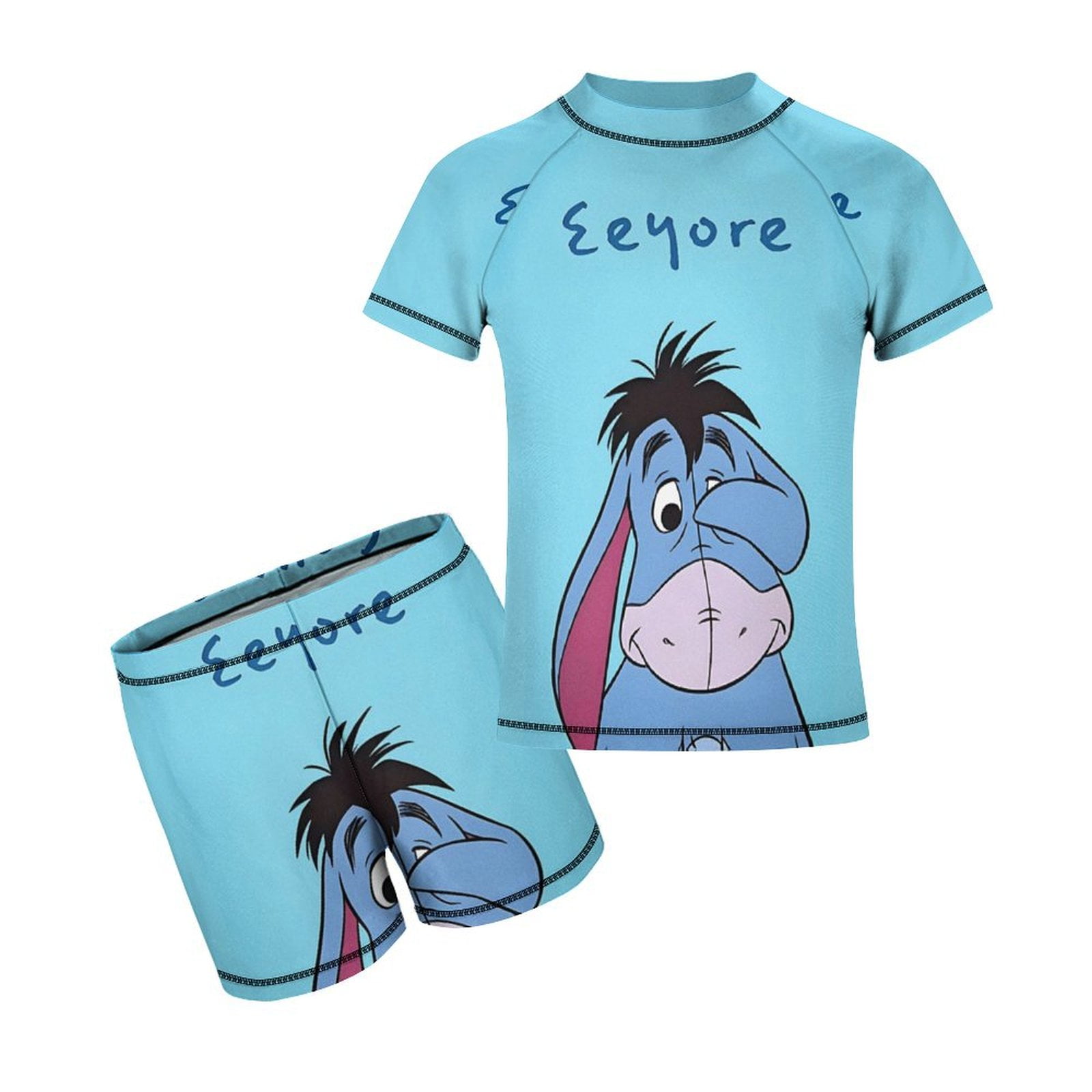 2 Piece Ee-Yore Bathing Suits Rash Guard Swim Shirts with Shorts Set ...