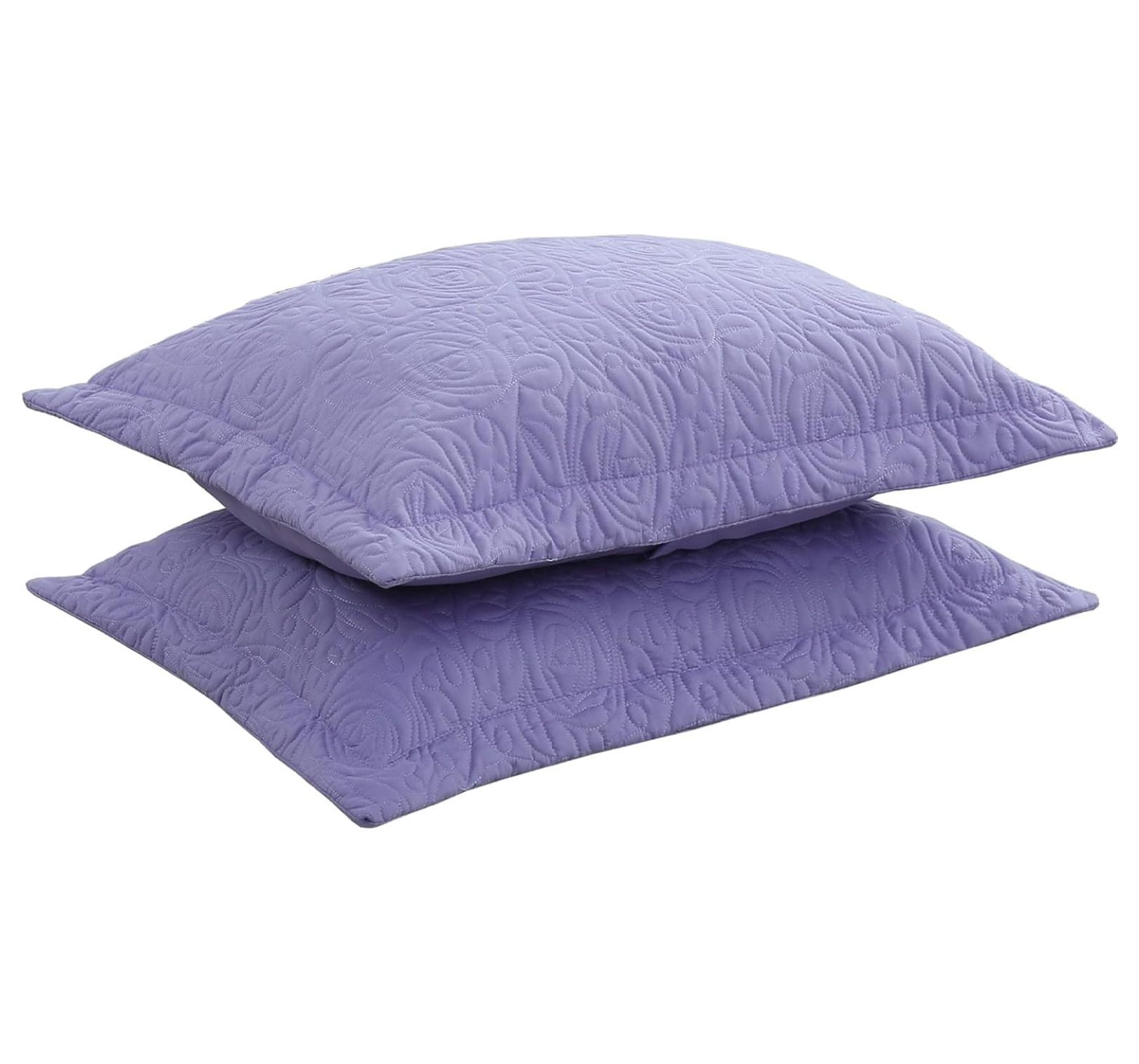 2-Piece Embroidered Pillow Shams, Decorative Microfiber Pillow Shams ...