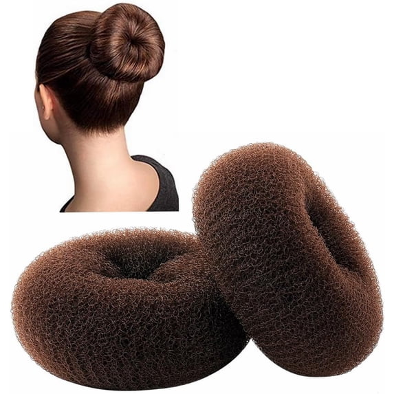 2-Piece Extra Large Size Hair Bun Donut Maker, Ring Style Chignon Buns ...