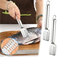 SHELLTON Fish Scales Remover, 430 Stainless Steel Sawtooth Fish Scales ...