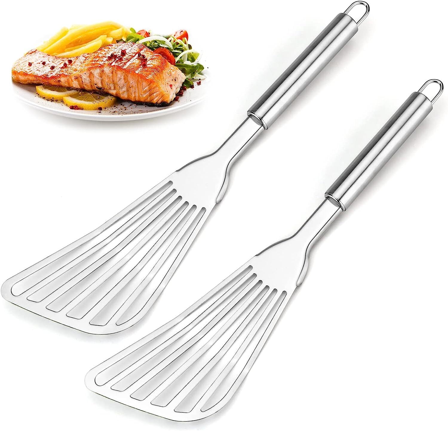 RUseeN Premium Fish Spatula - Rust-Resistant Stainless Steel, Ideal for ...