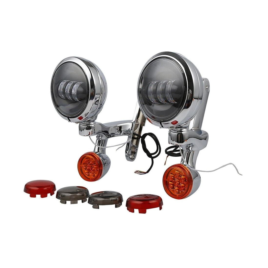 2-Piece Fog Light Lamp Bracket Mount Set - Front Left Driver and Right ...